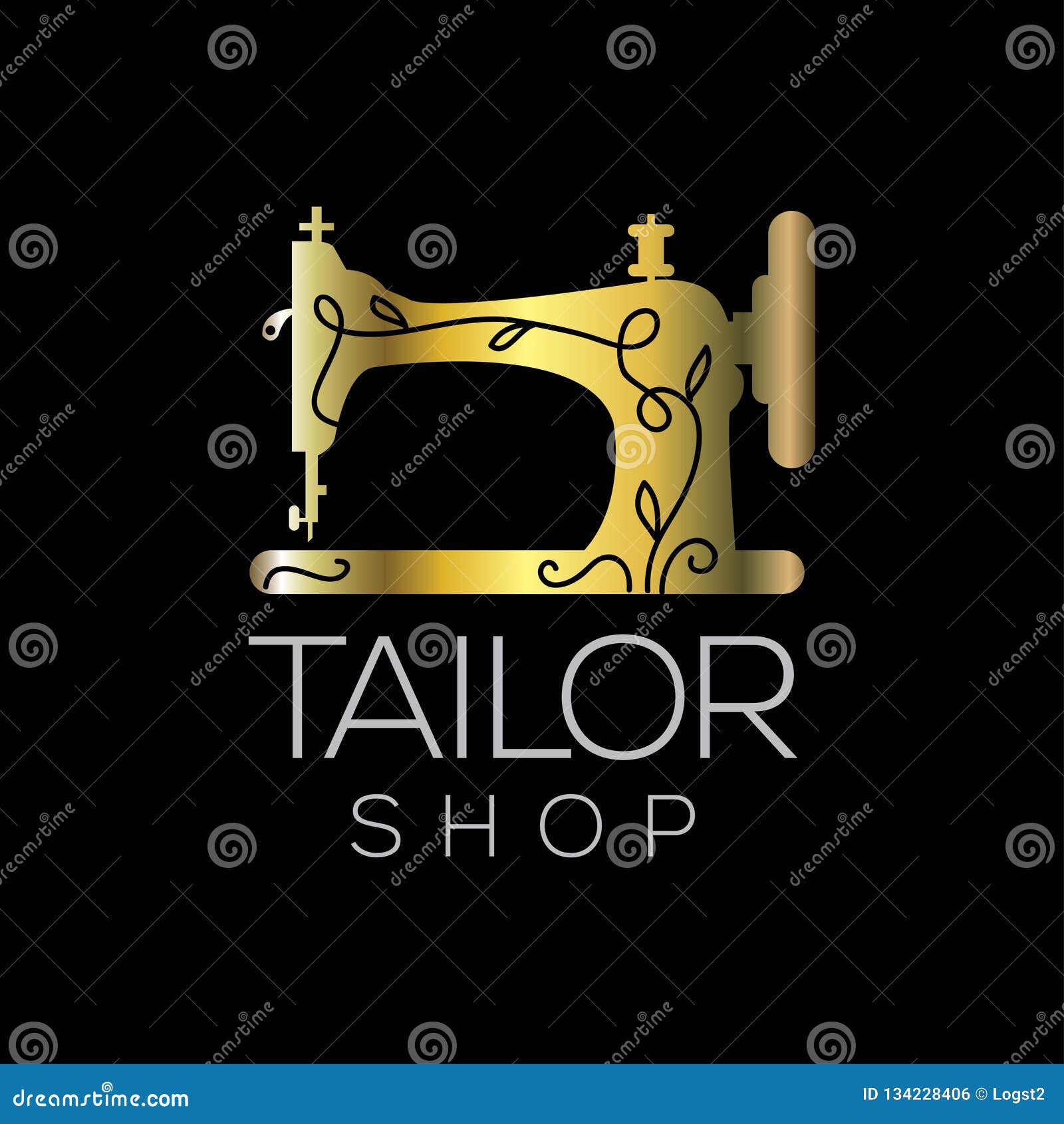 Tailor Vector Logo. Sewing Machine Logo Template. Fashion Logo Stock ...