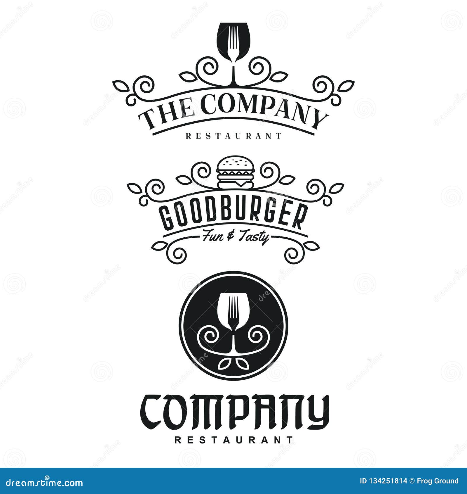 Vintage Restaurant Logo Design Inspiration - Vector Illustration Stock ...