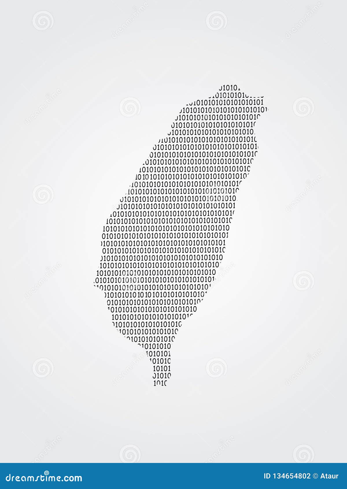 Taiwan Vector Map Isolated On White Background. High-Detailed Black ...