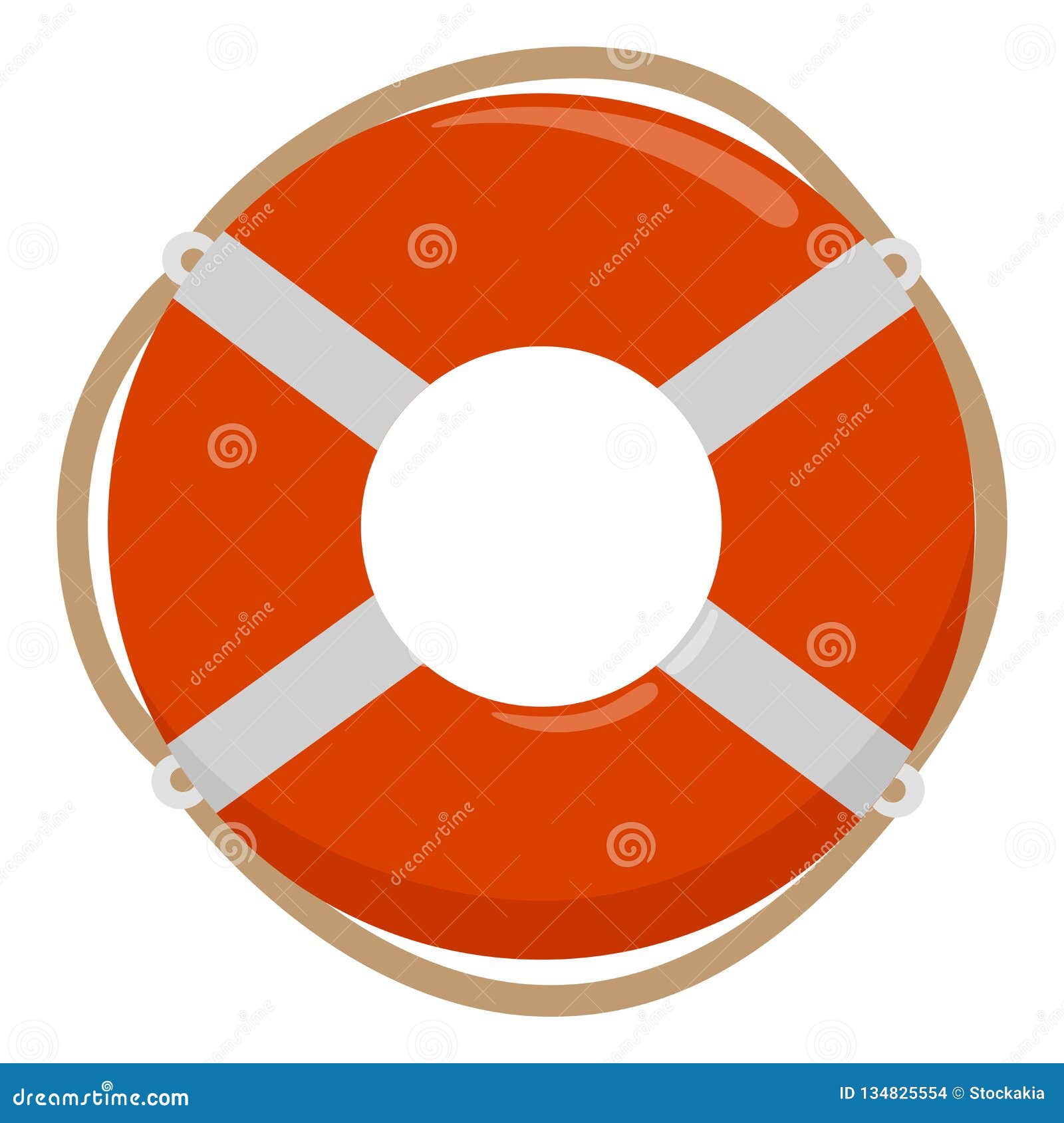 Life saver with rope stock vector. Illustration of icon - 134825554