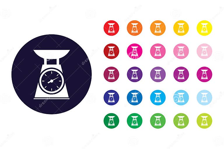Weight Scale Sign Icon. Weight Scale Color Symbol. Stock Vector ...