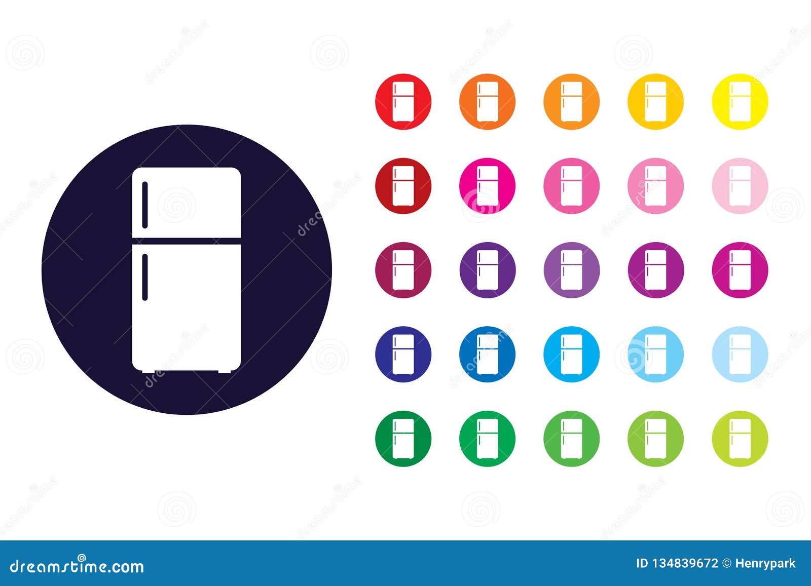 Refrigerator Sign Icon. Refrigerator Color Symbol. Stock Vector ...