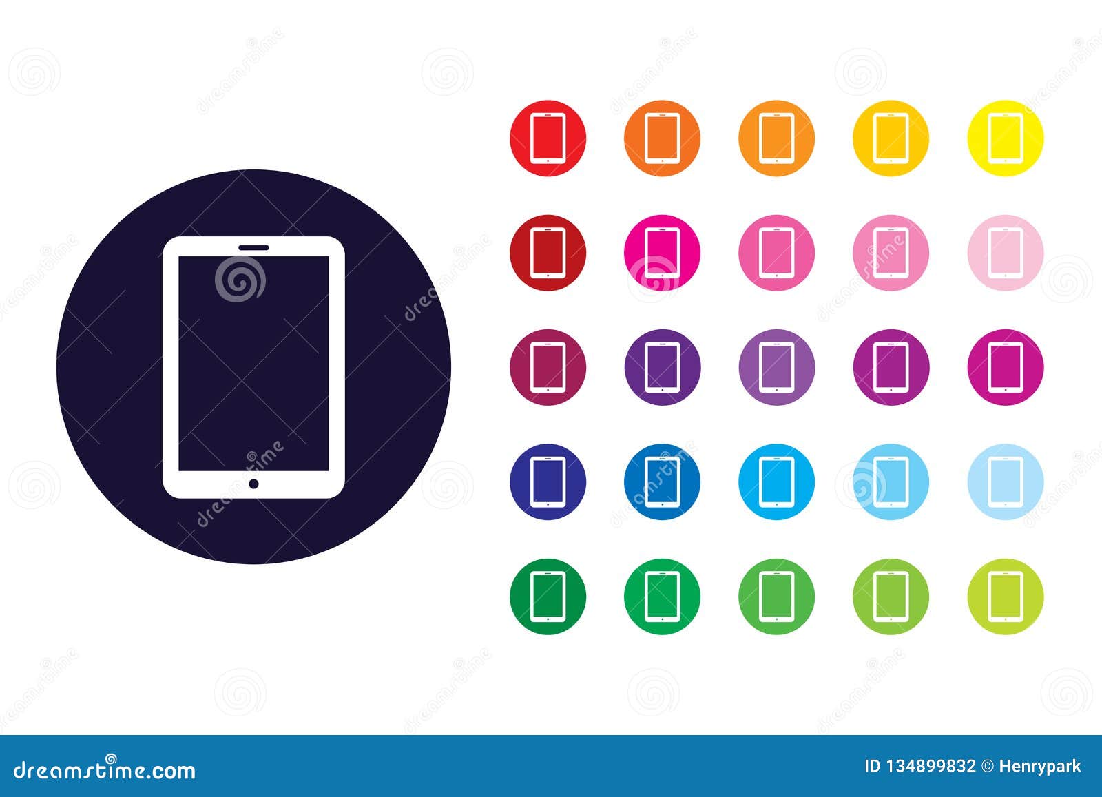 Tablet Sign Icon. Tablet Color Symbol. Stock Vector - Illustration of ...