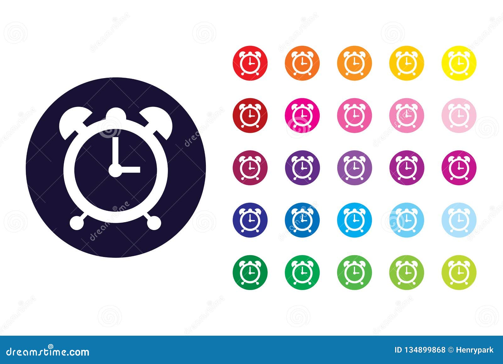 Clock Sign Icon. Clock Color Symbol. Stock Vector - Illustration of ...