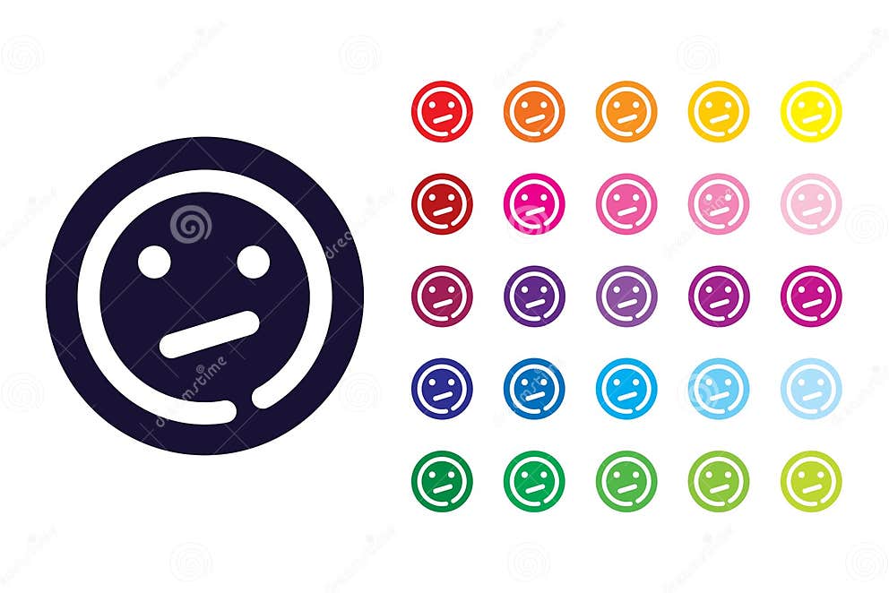 Sad Sign Icon. Sad Color Symbol. Stock Vector - Illustration of vector ...