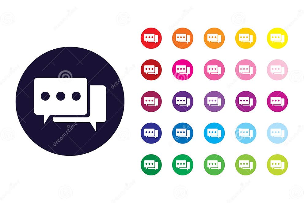 Conversation Sign Icon. Conversation Color Symbol. Stock Vector ...