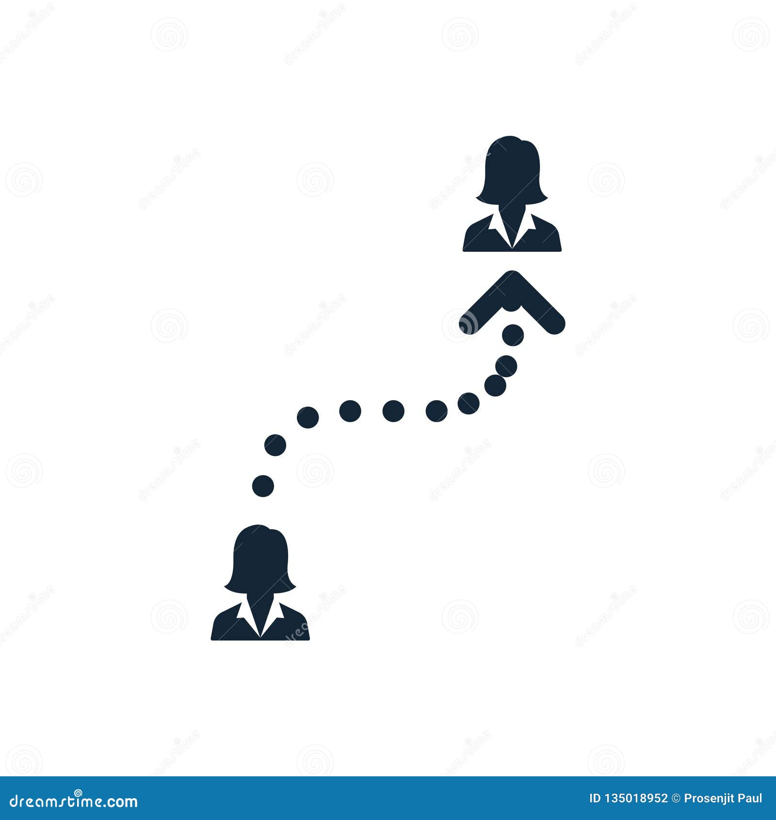 Right way icon stock vector. Illustration of leadership - 135018952