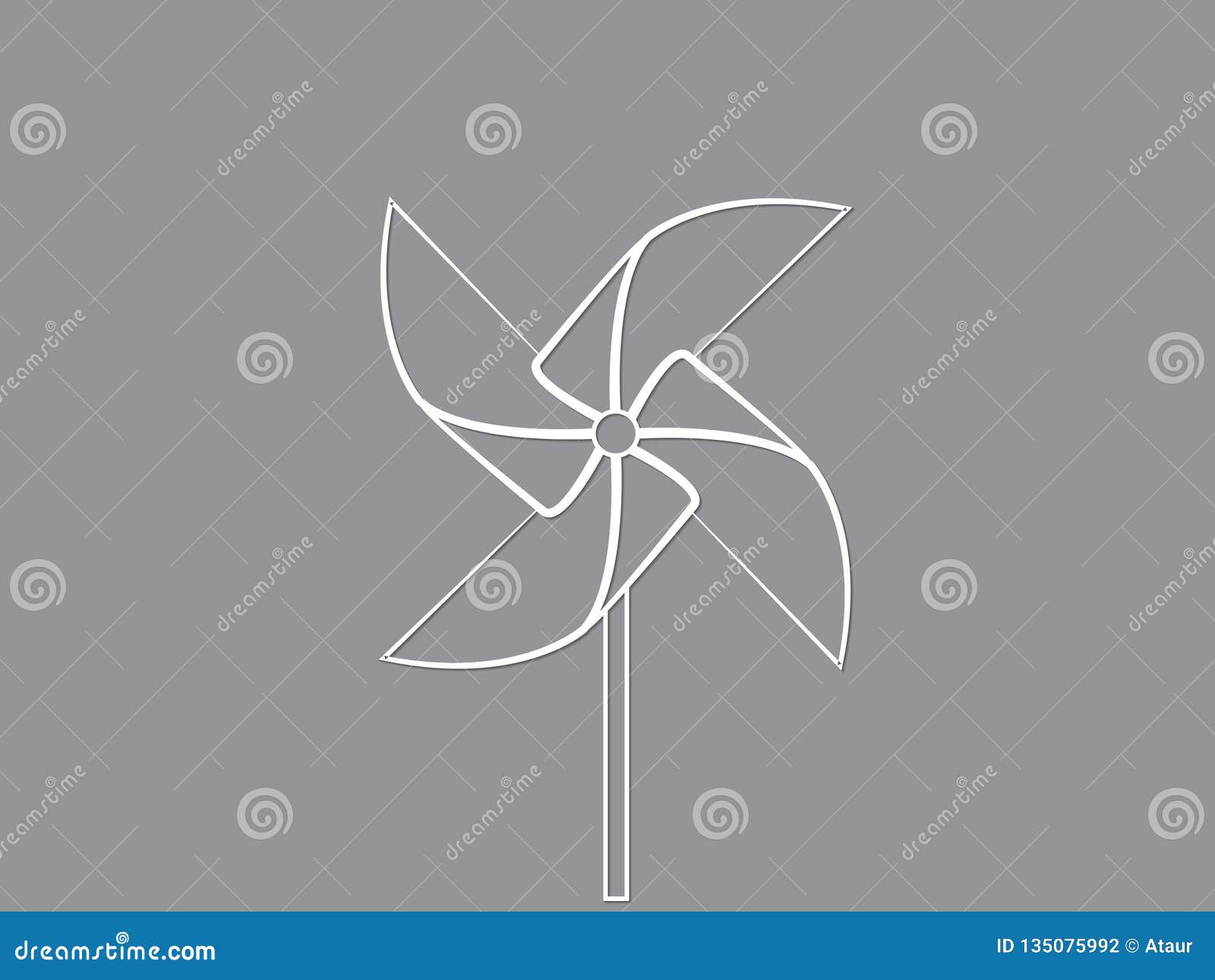 Pinwheel Icon On White Background. Logo Sign. Paper Windmill Symbol ...