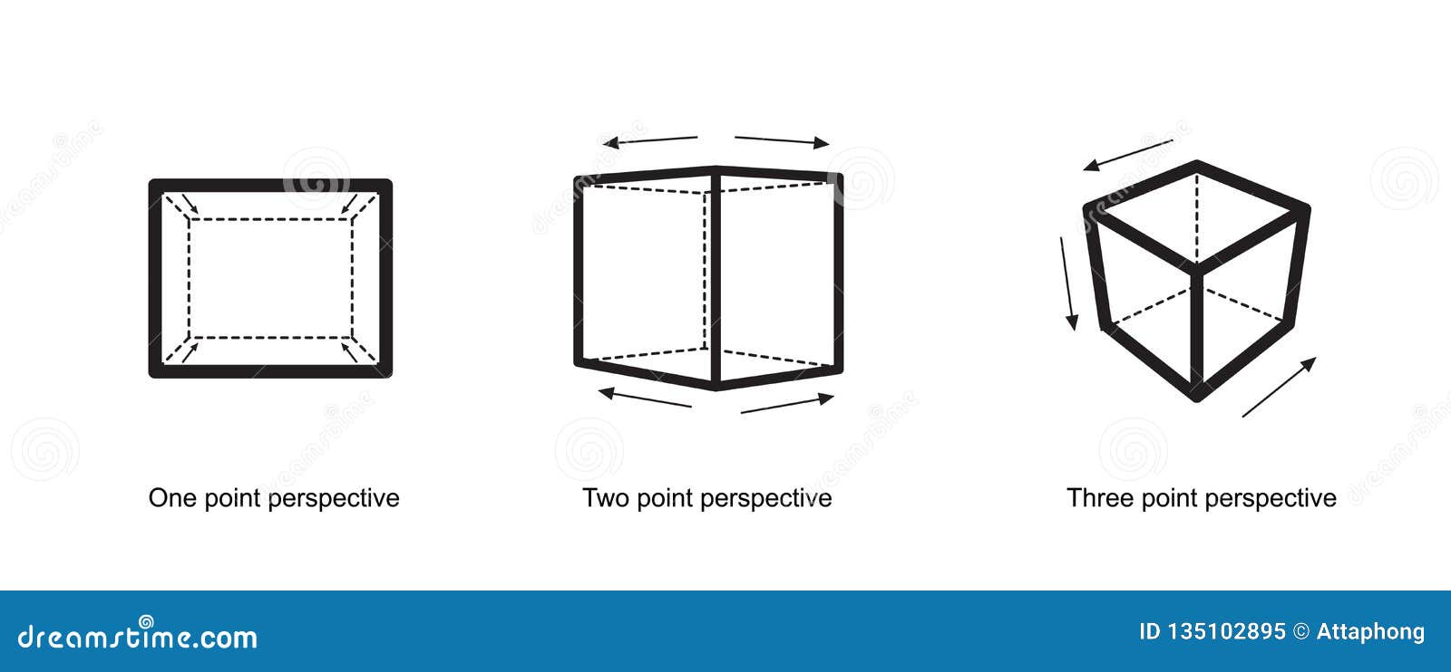 Perspective Drawing Isolated on White Background Vector Stock Vector ...