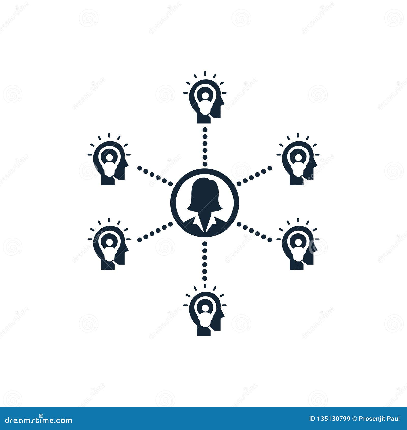 Creative connection icon stock vector. Illustration of lady - 135130799