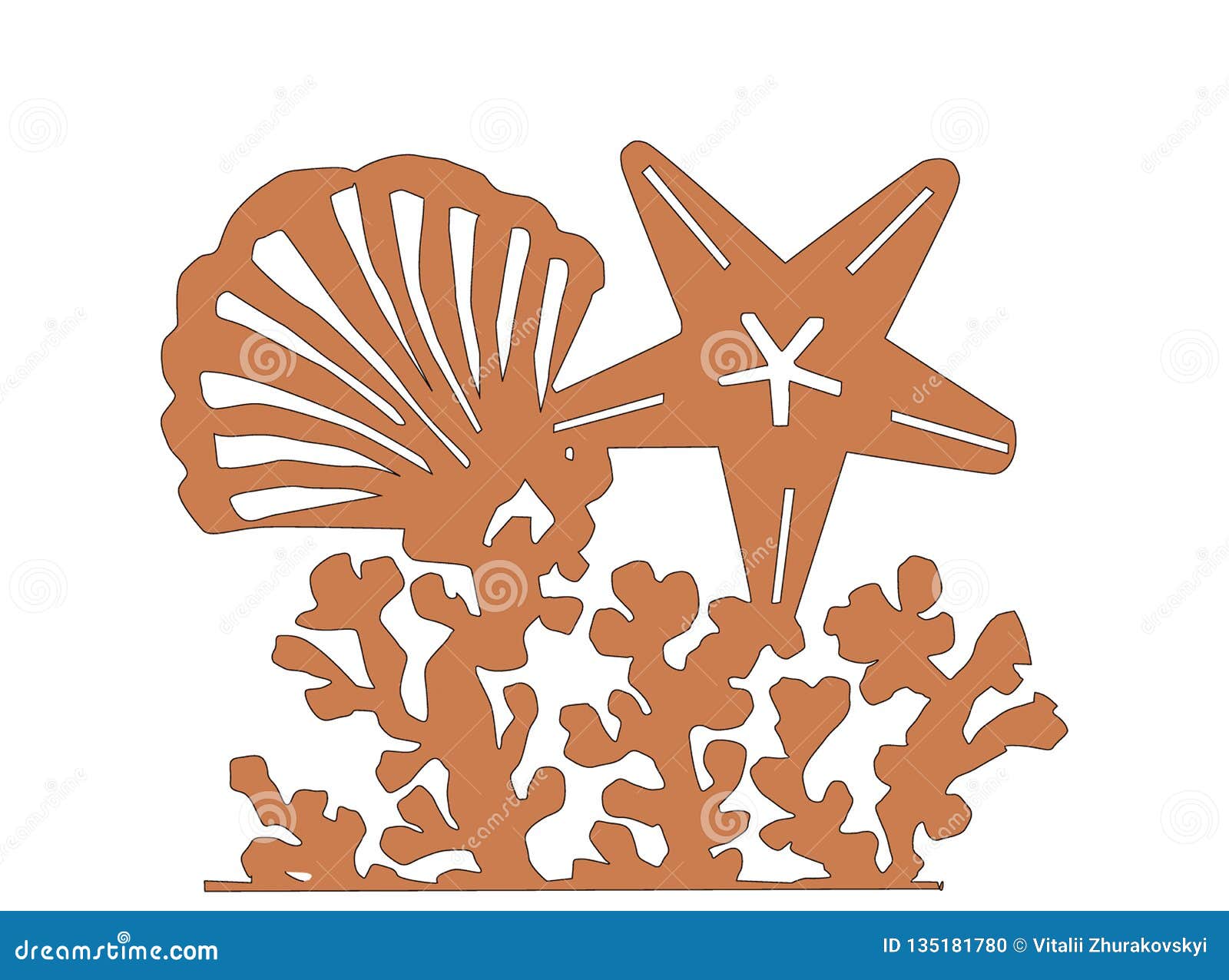 Shells Of The Sea. Laser Cutting. Craft Paper For Decoration. Plotter ...