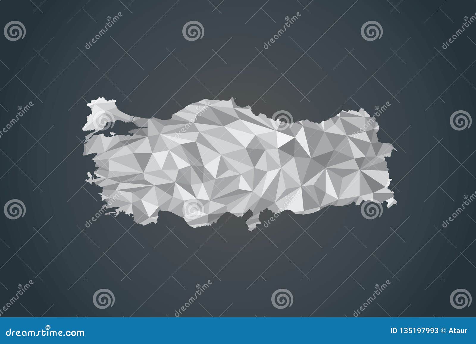 Low Poly Turkey Map Vector of White Color Geometric Shapes or Triangles ...