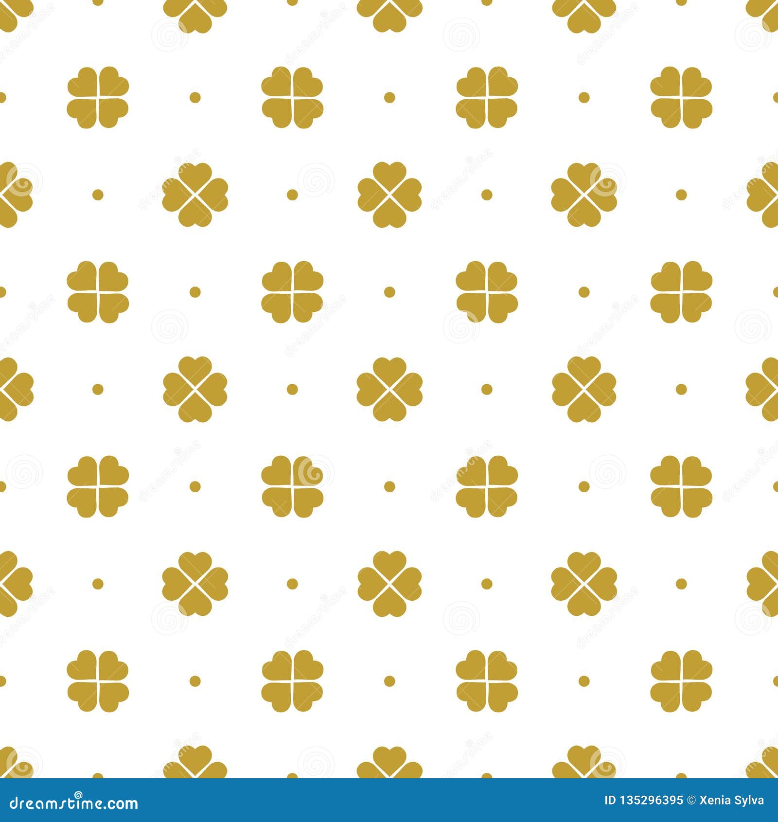 Golden Quatrefoil Seamless Pattern Background in White Color. Stock ...