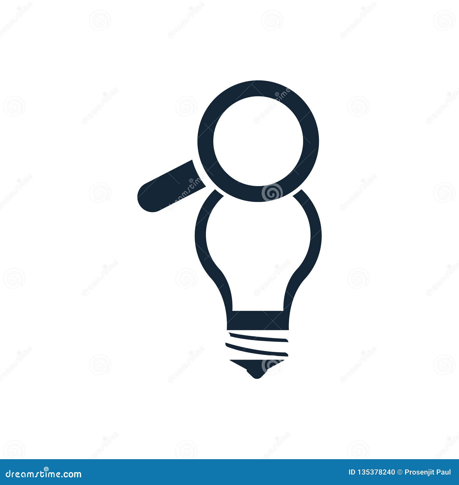 Idea search icon stock vector. Illustration of editable - 135378240