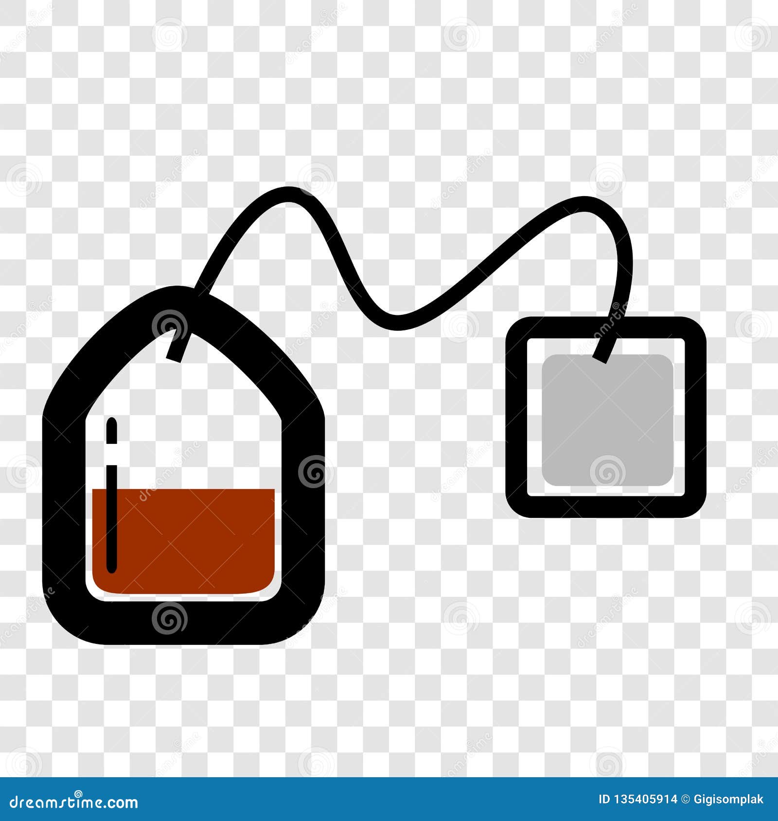 Simple Icon Style Instan Tea Bag, at Transparent Effect Background ...
