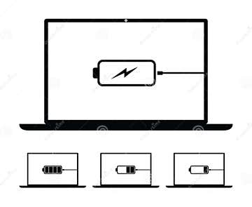 Computer Battery Charging Icon Stock Vector - Illustration of laptop ...