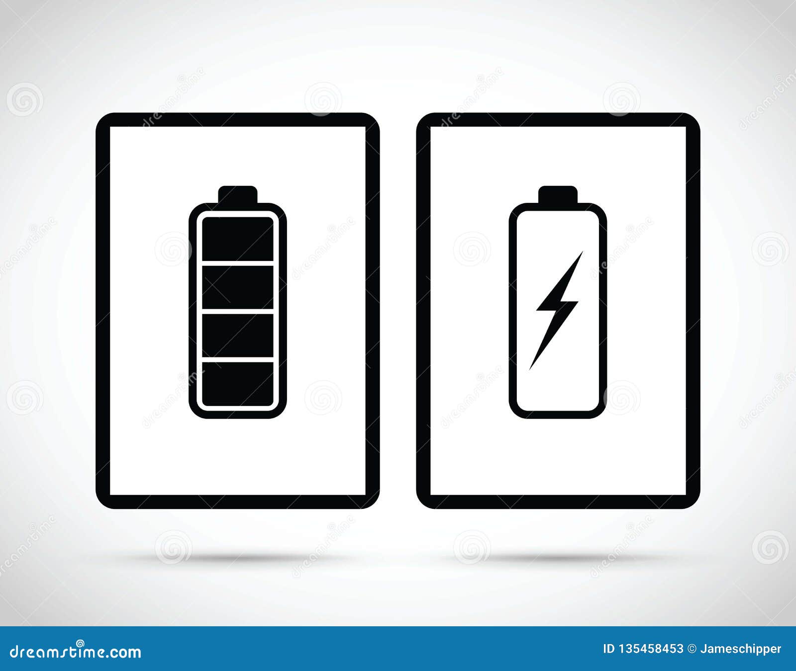 Tablet Battery Charging Icon Stock Vector - Illustration of indicator ...