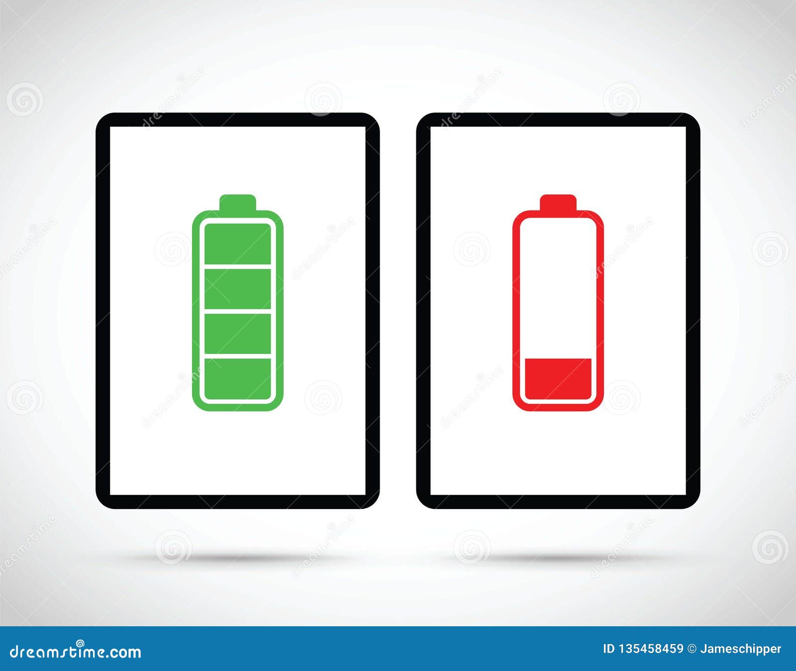 Tablet Battery Charging Icon Stock Vector - Illustration of cell ...