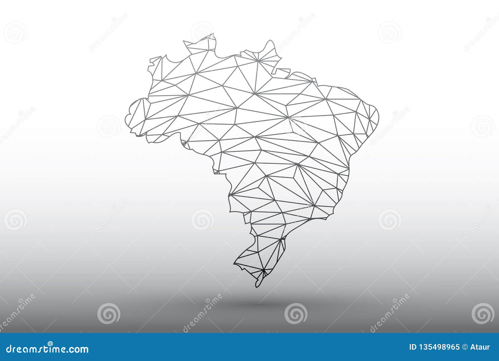 Brazil Network Map. Cartoon Vector | CartoonDealer.com #178669507