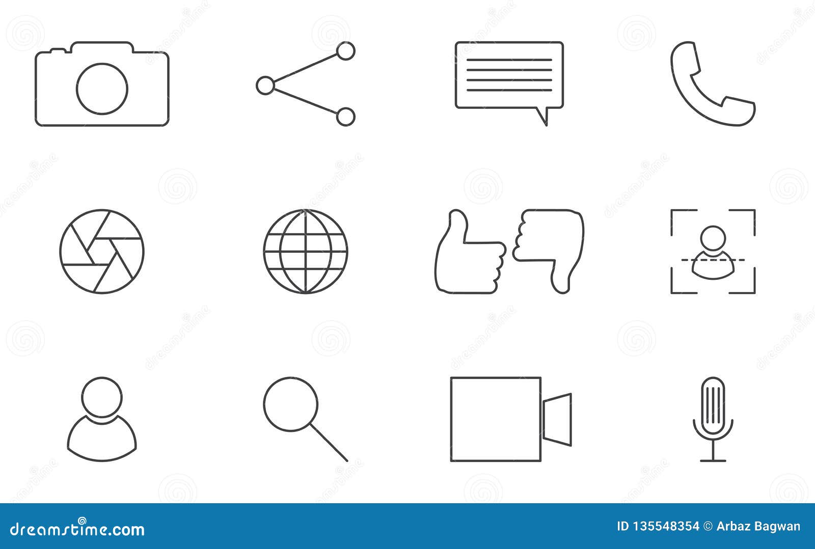Social Media App Insider Icons Stock Vector - Illustration of concept ...
