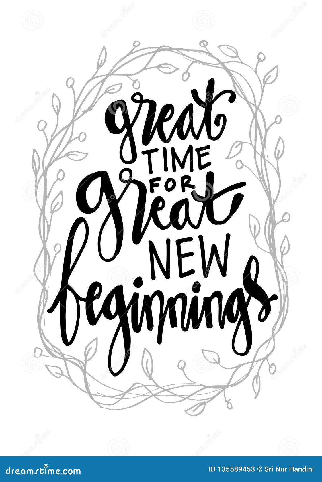Great Time for Great New Beginnings. Stock Illustration - Illustration ...
