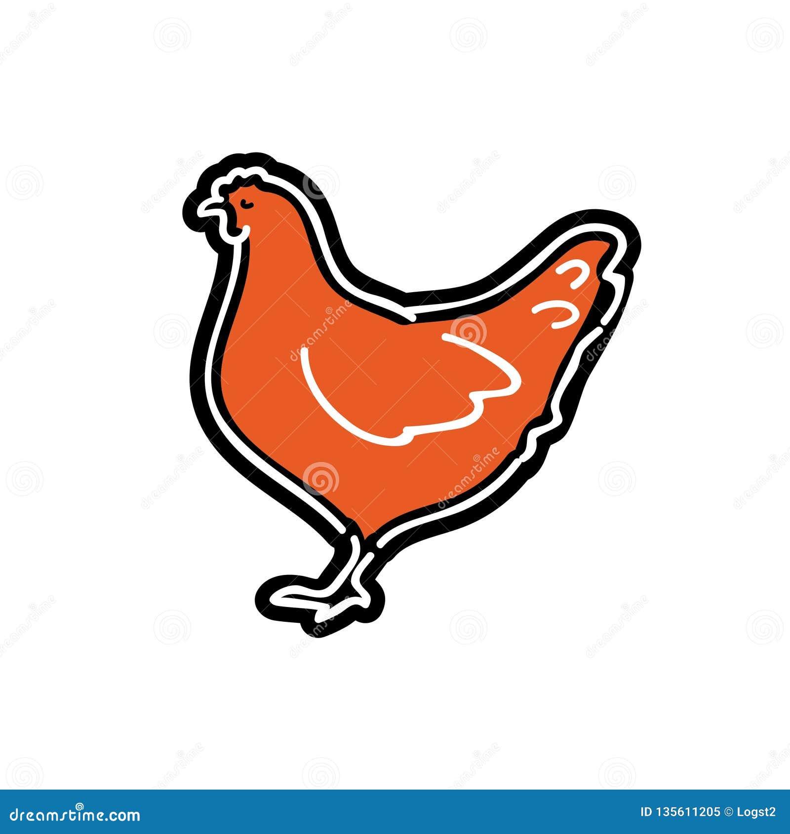 Hen Vector Logo. Hen Badge, Emblem, Design Elements. Used Hand Support ...