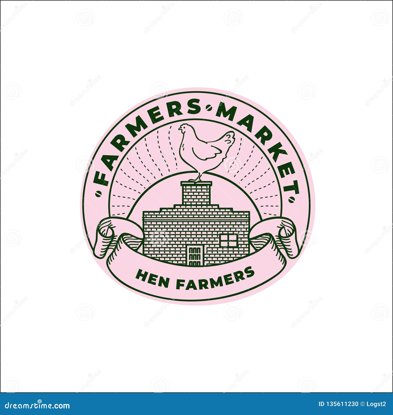 Hen Vector Logo. Hen Badge, Emblem, Design Elements. Used Hand Support ...