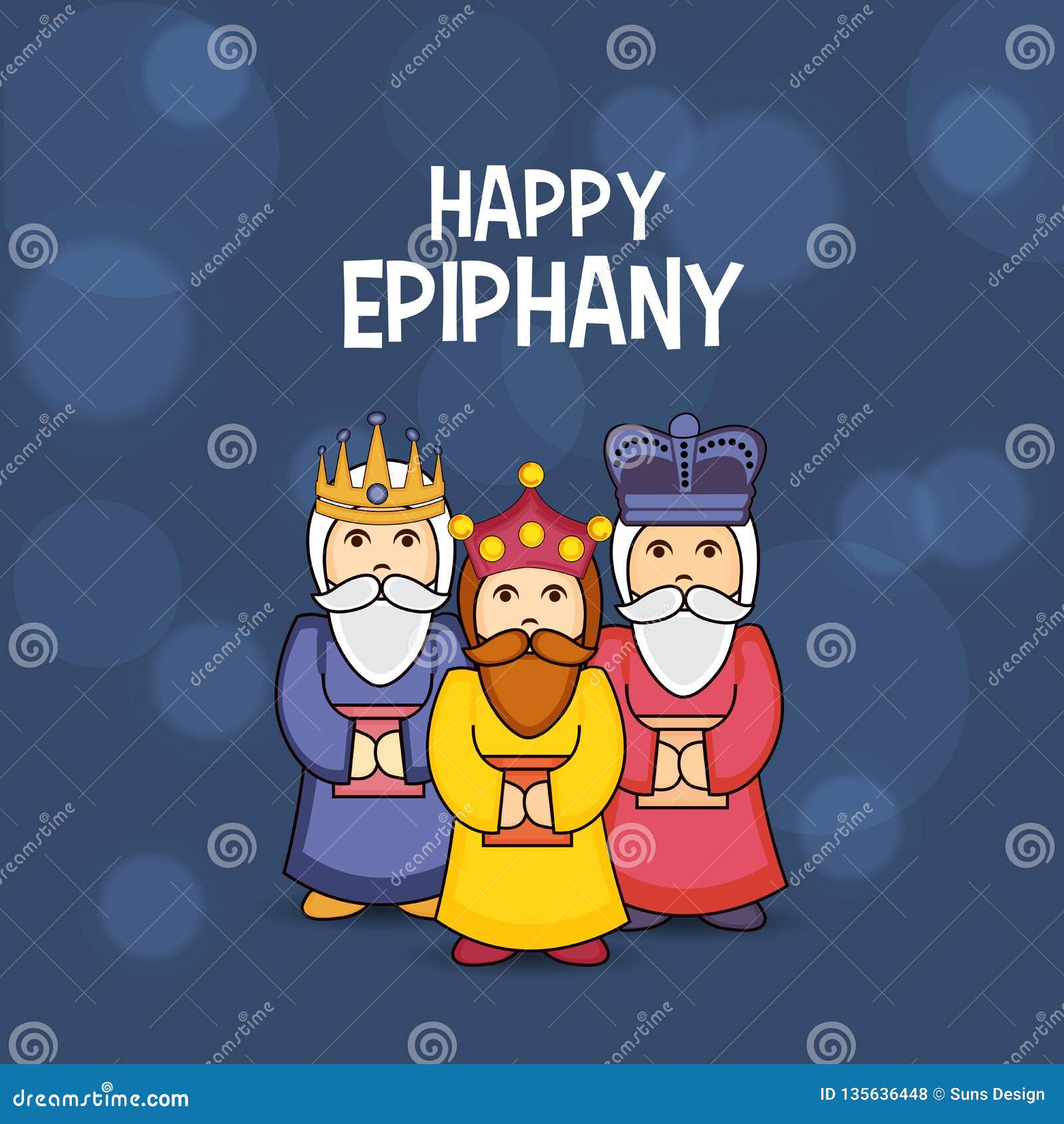 Happy Epiphany stock illustration. Illustration of birth - 135636448
