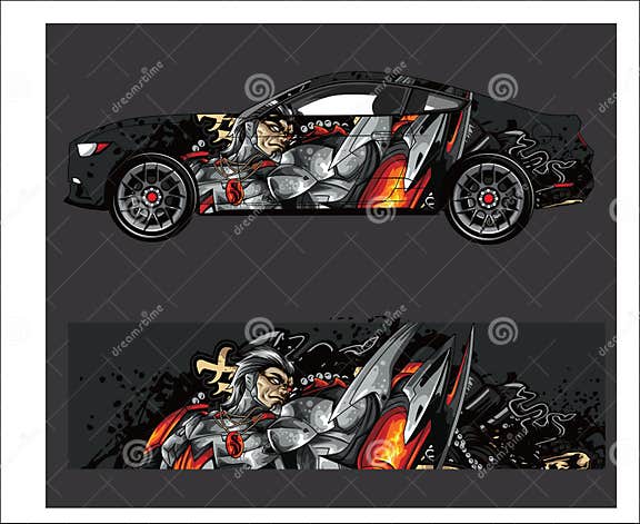 Car and Vehicle Abstract Racing Graphic Kit Background for Wrap and ...