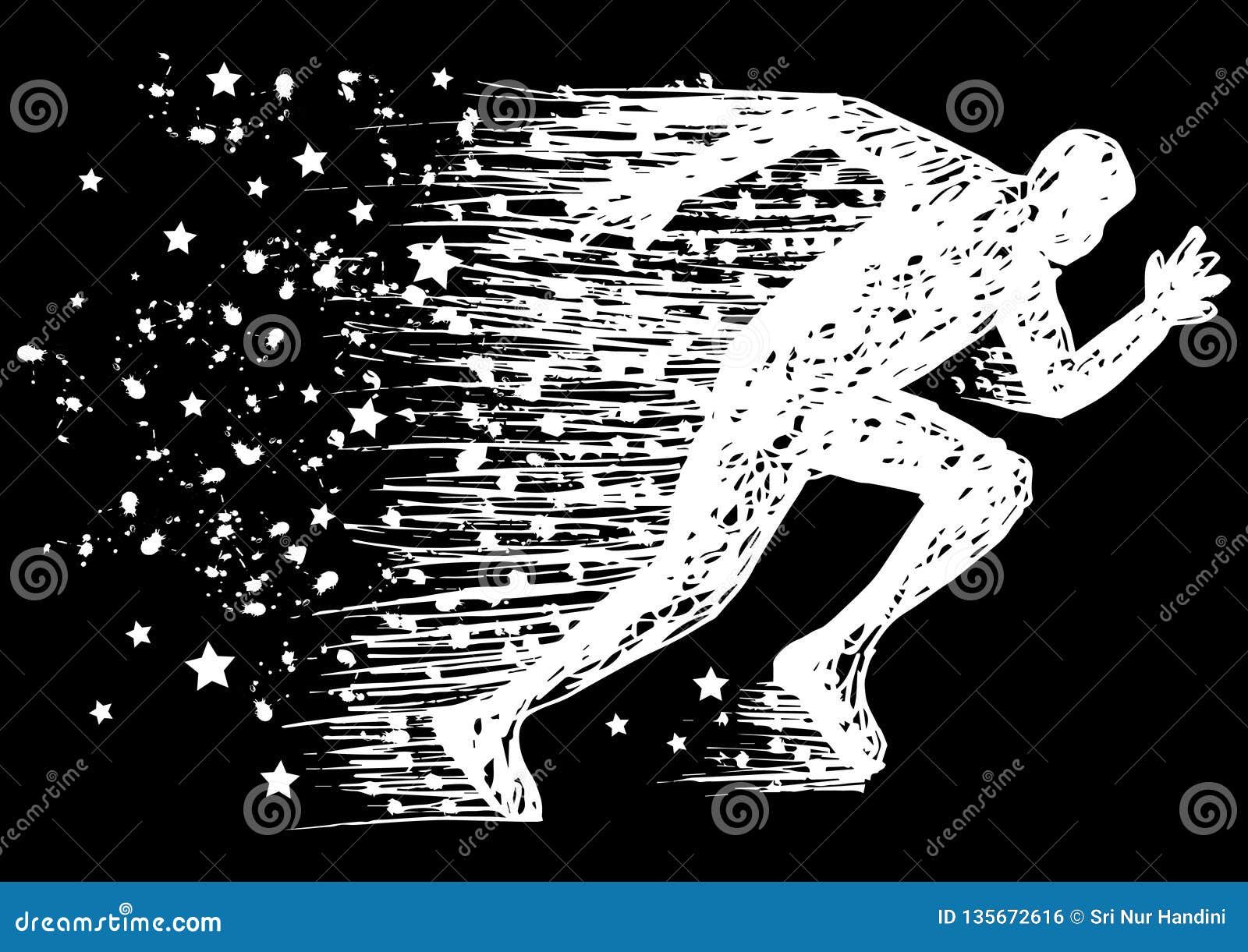 Abstract running man. stock illustration. Illustration of graphic ...