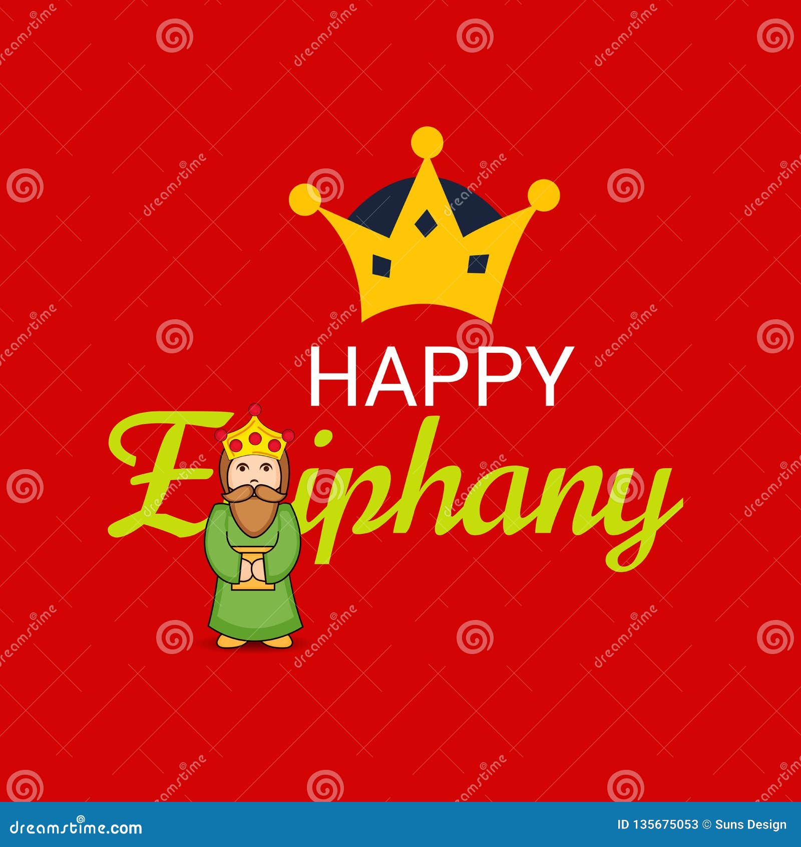 Happy Epiphany stock illustration. Illustration of banner - 135675053