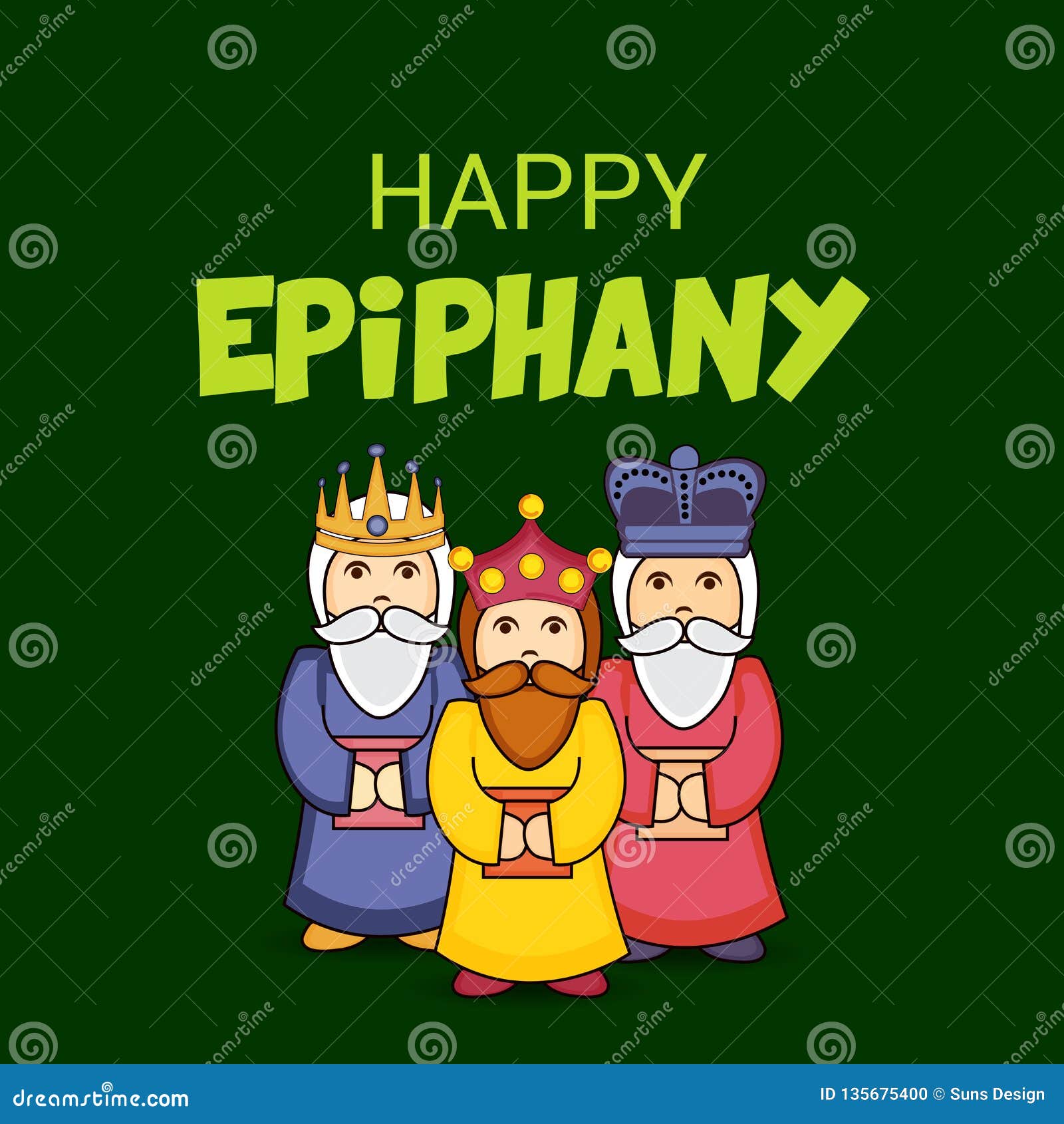 Happy Epiphany stock illustration. Illustration of night - 135675400