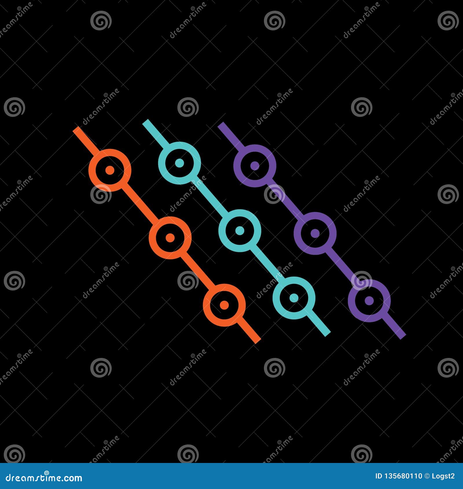 Road Map Design Element. Subway Line Vector Design Logo Stock Vector ...