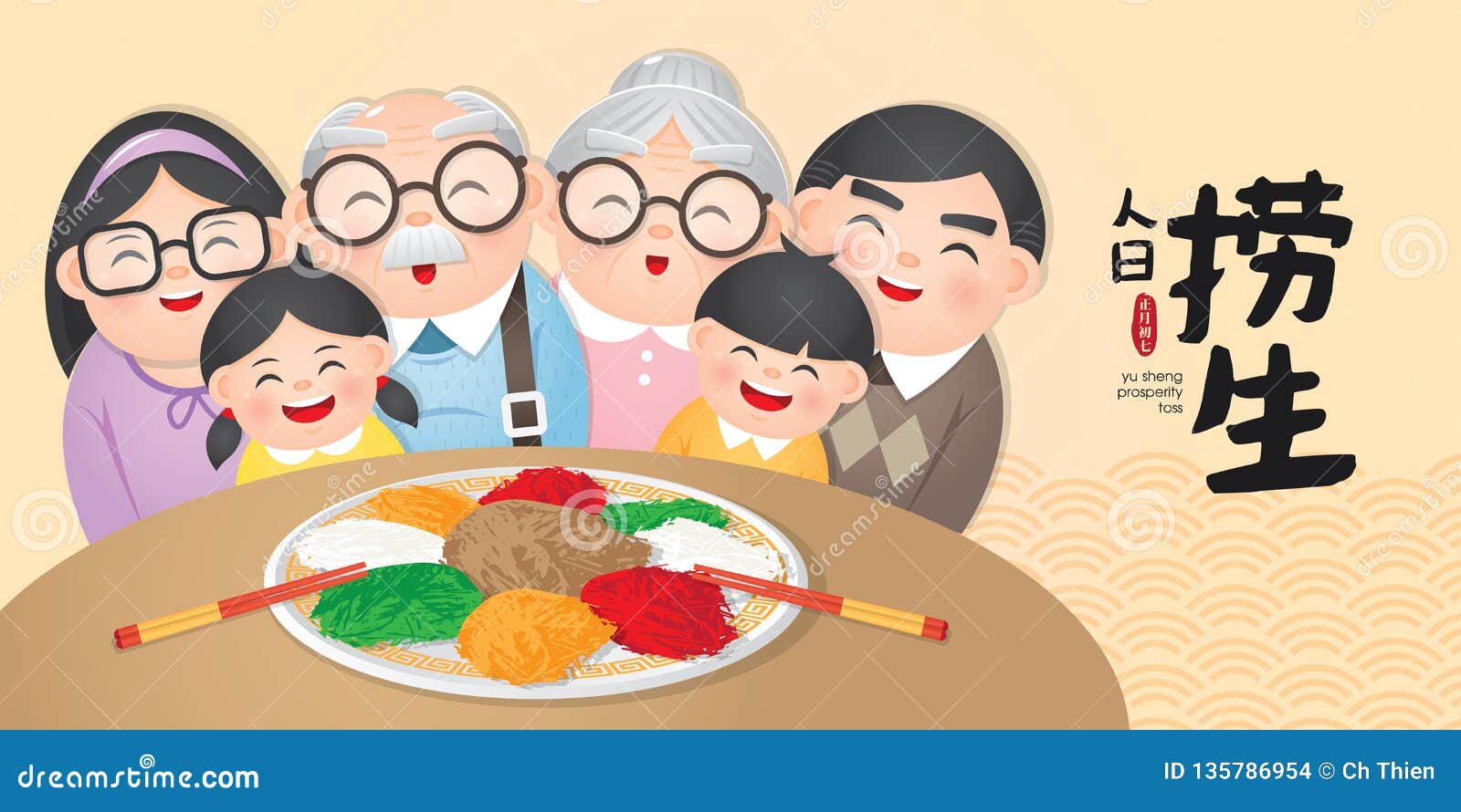 Traditional Chinese Dish `Lou Sang`, `Yu Shang`. Usually As the ...