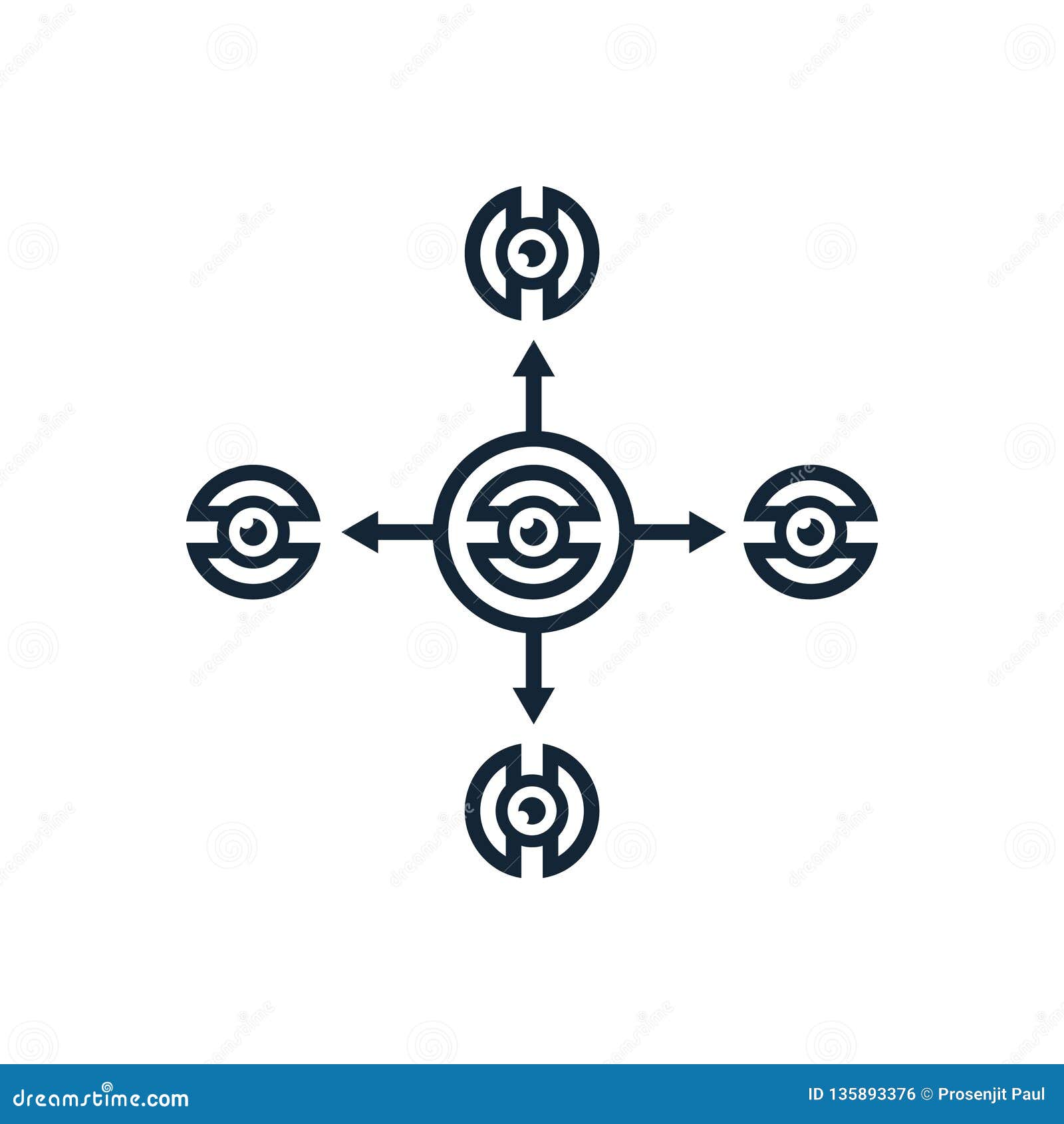 Business team vision icon stock illustration. Illustration of icon ...