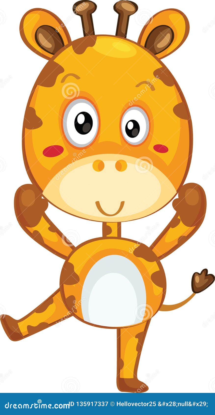 Cute giraffe stock vector. Illustration of circus, african - 135917337