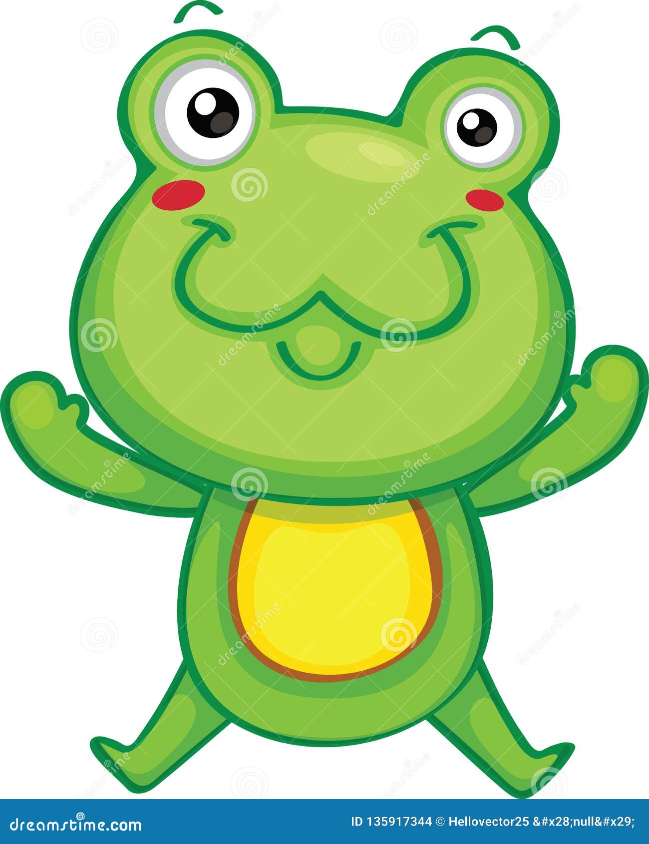 Cute frog jumping stock vector. Illustration of joyful - 135917344