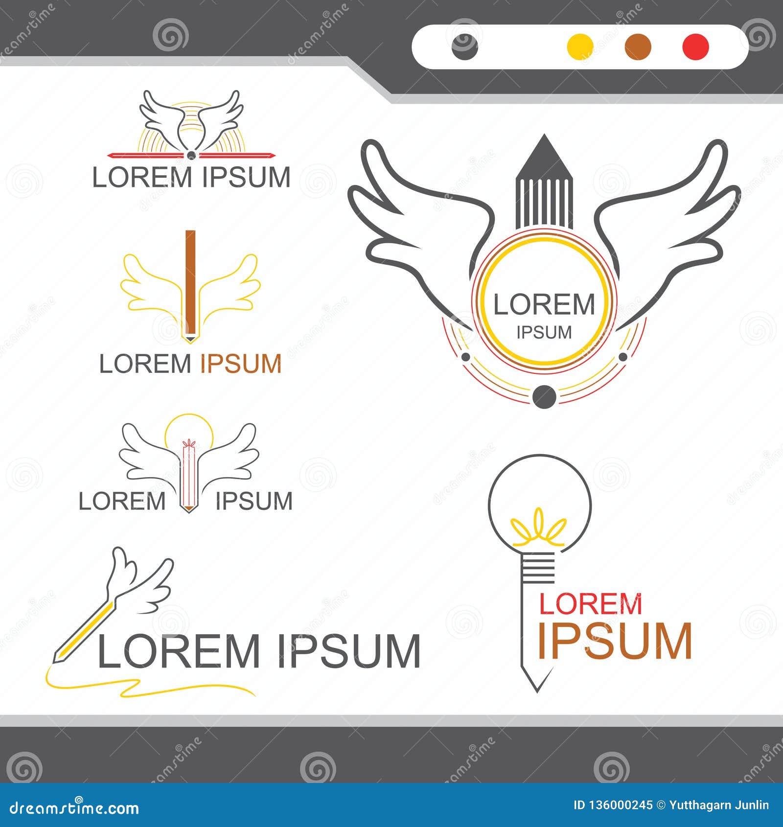 Pencil of Imagine and Creative Logo - Vector Stock Vector ...