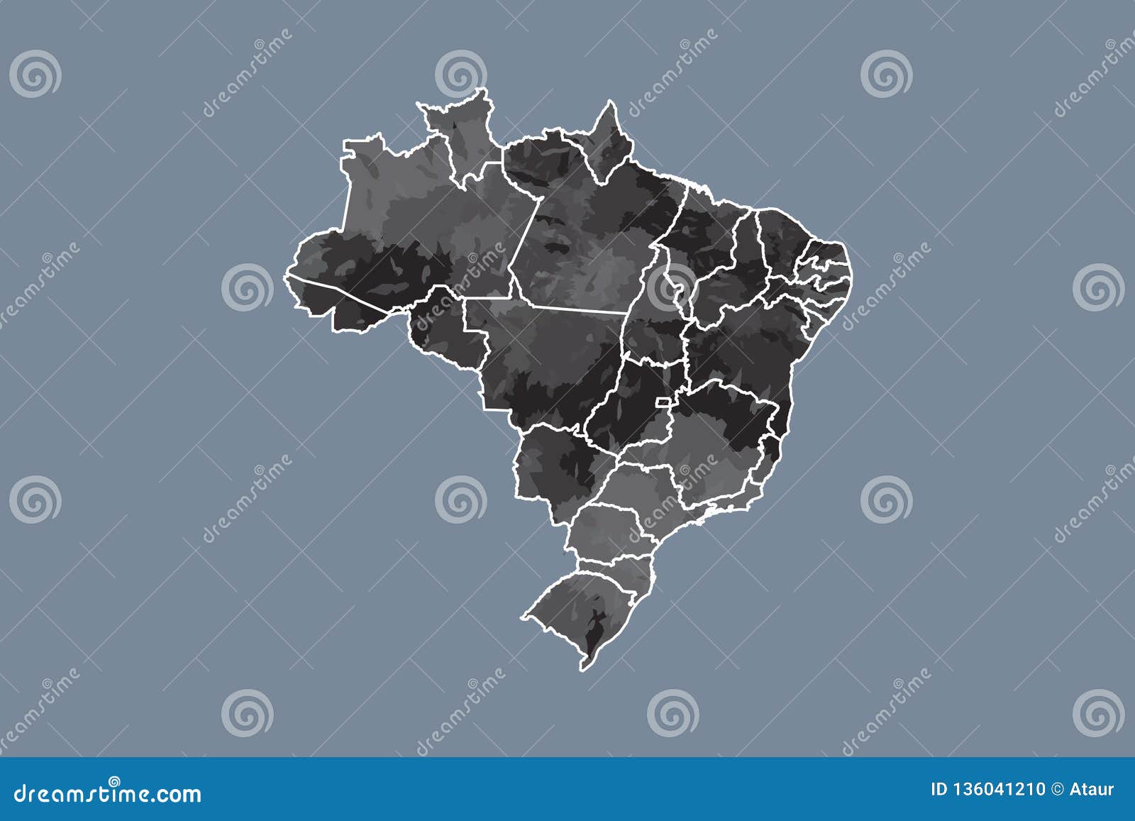 Brazil Map Coloring Page