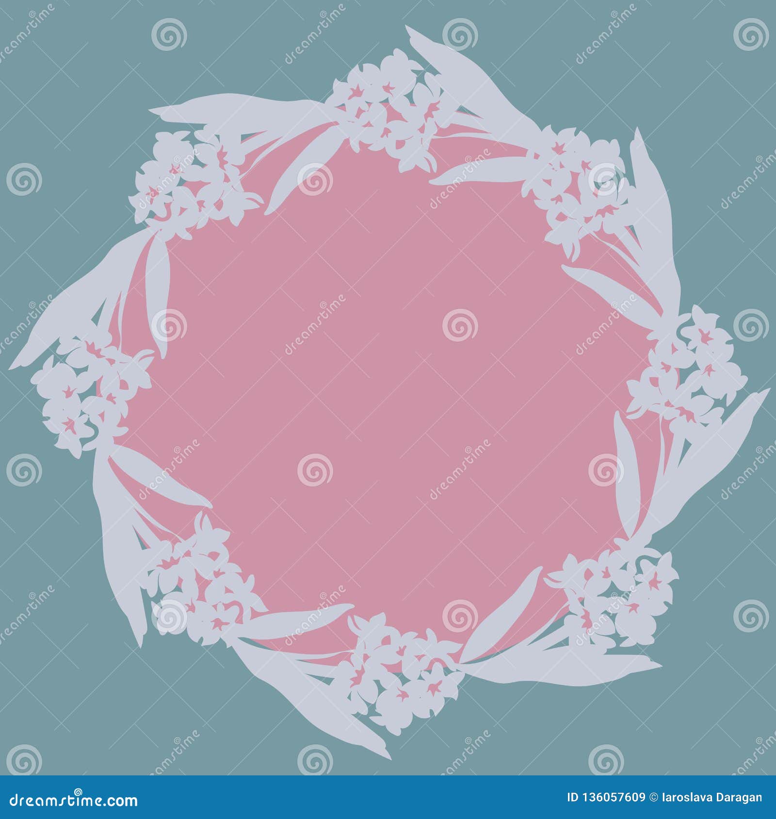 Flower frame for text stock vector. Illustration of classic - 136057609