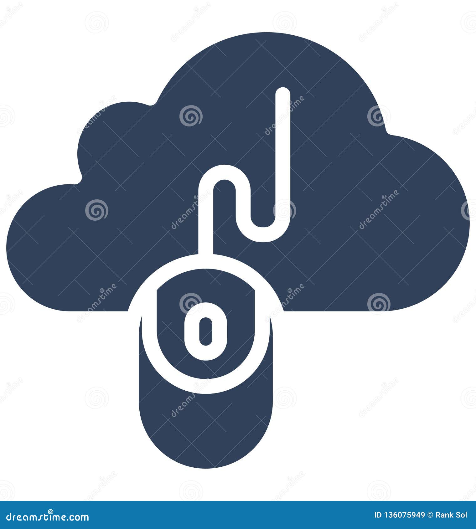Cloud Mouse Isolated Vector Icon that Can Easily Modify or Edit. Stock ...