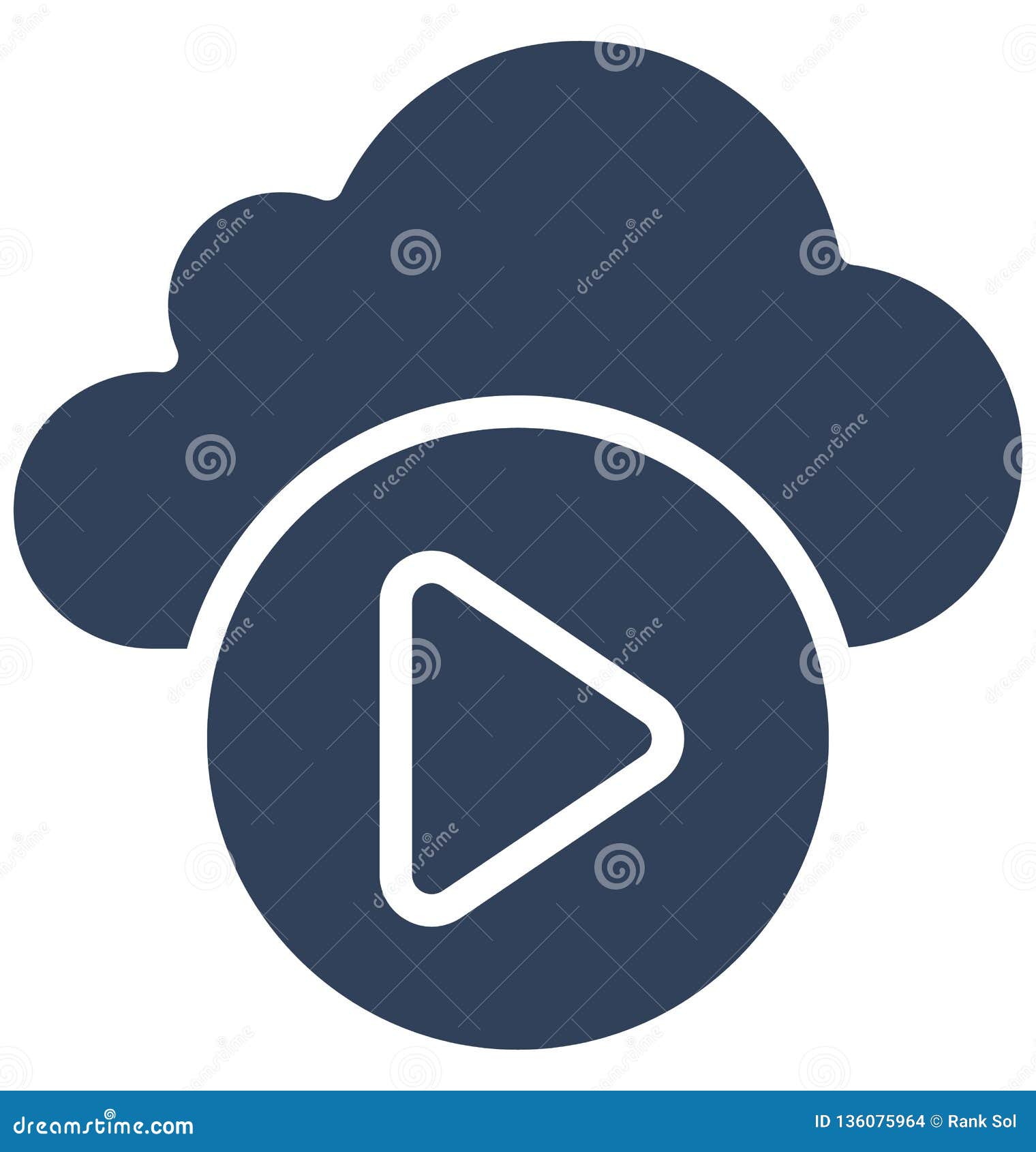 Cloud Media Isolated Vector Icon that Can Easily Modify or Edit. Stock ...