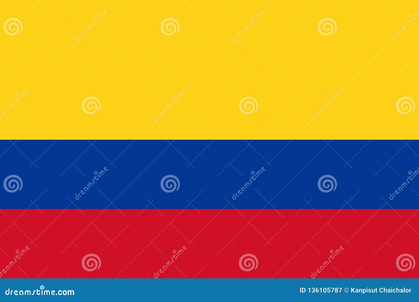 Columbia Flag, Official Colors and Proportion Correctly. National ...
