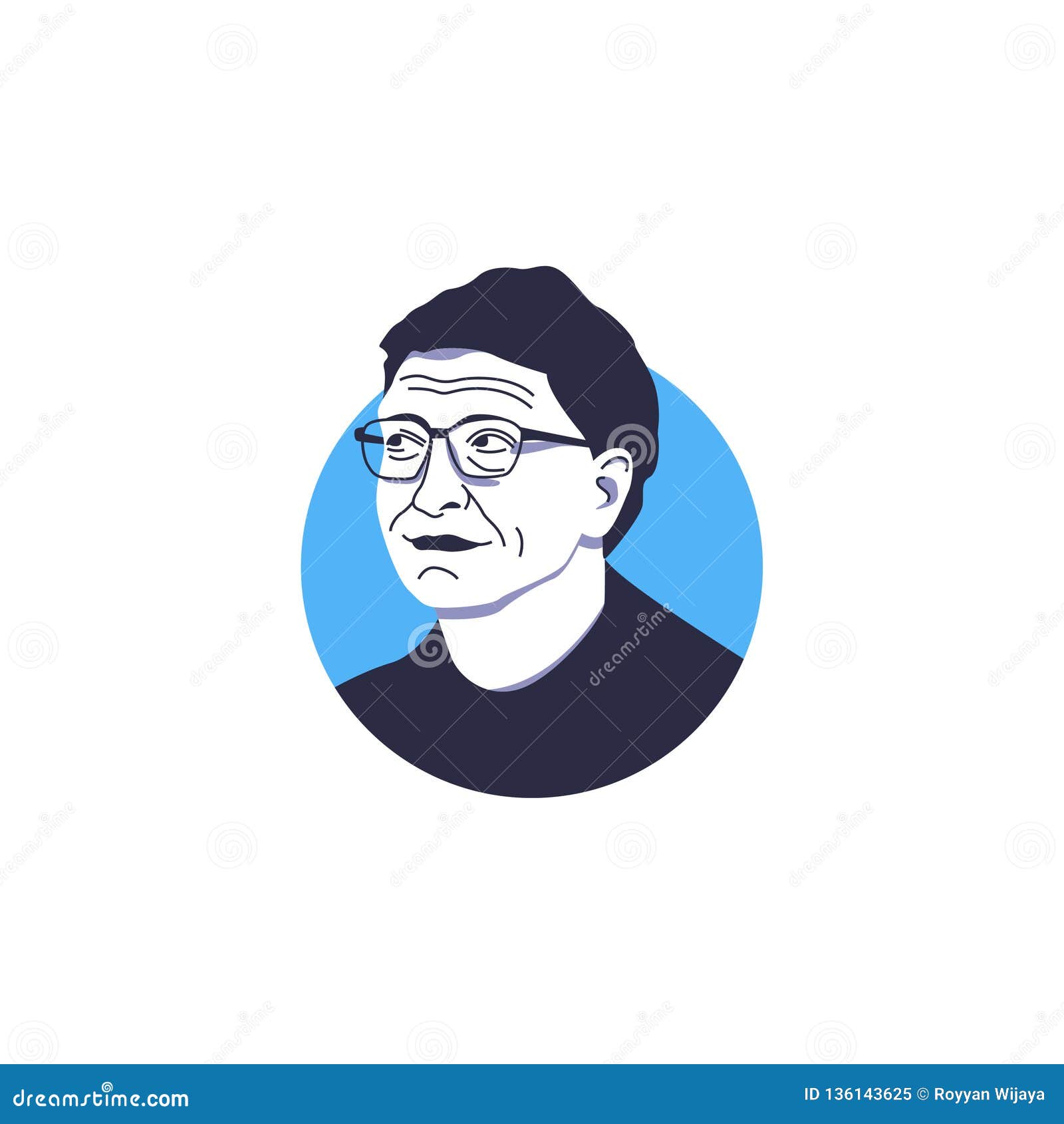 Bill Gates Illustration Face Vector Isolated Editorial Image ...
