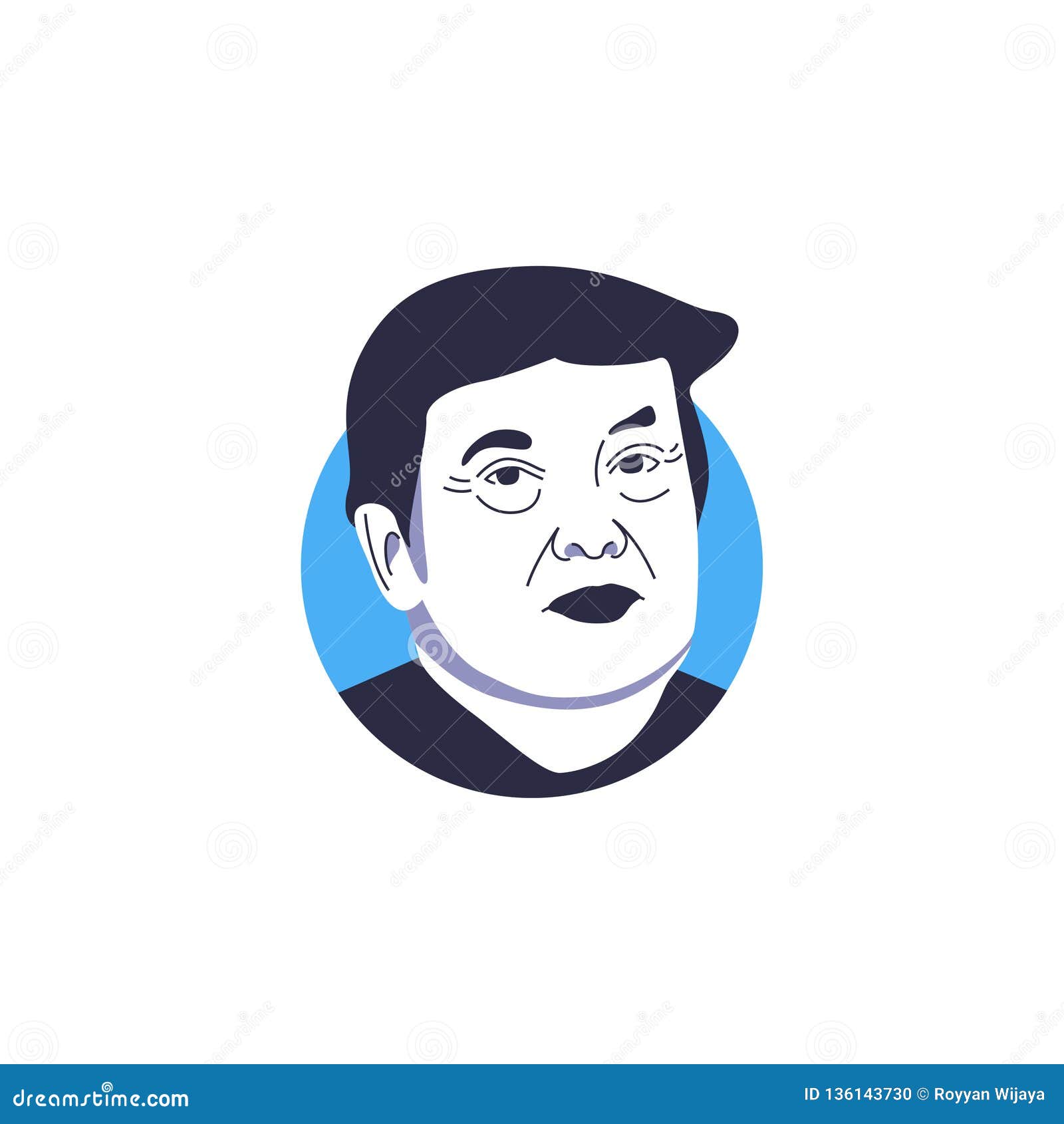 President of United States of America, Donald Trump Face Vector ...