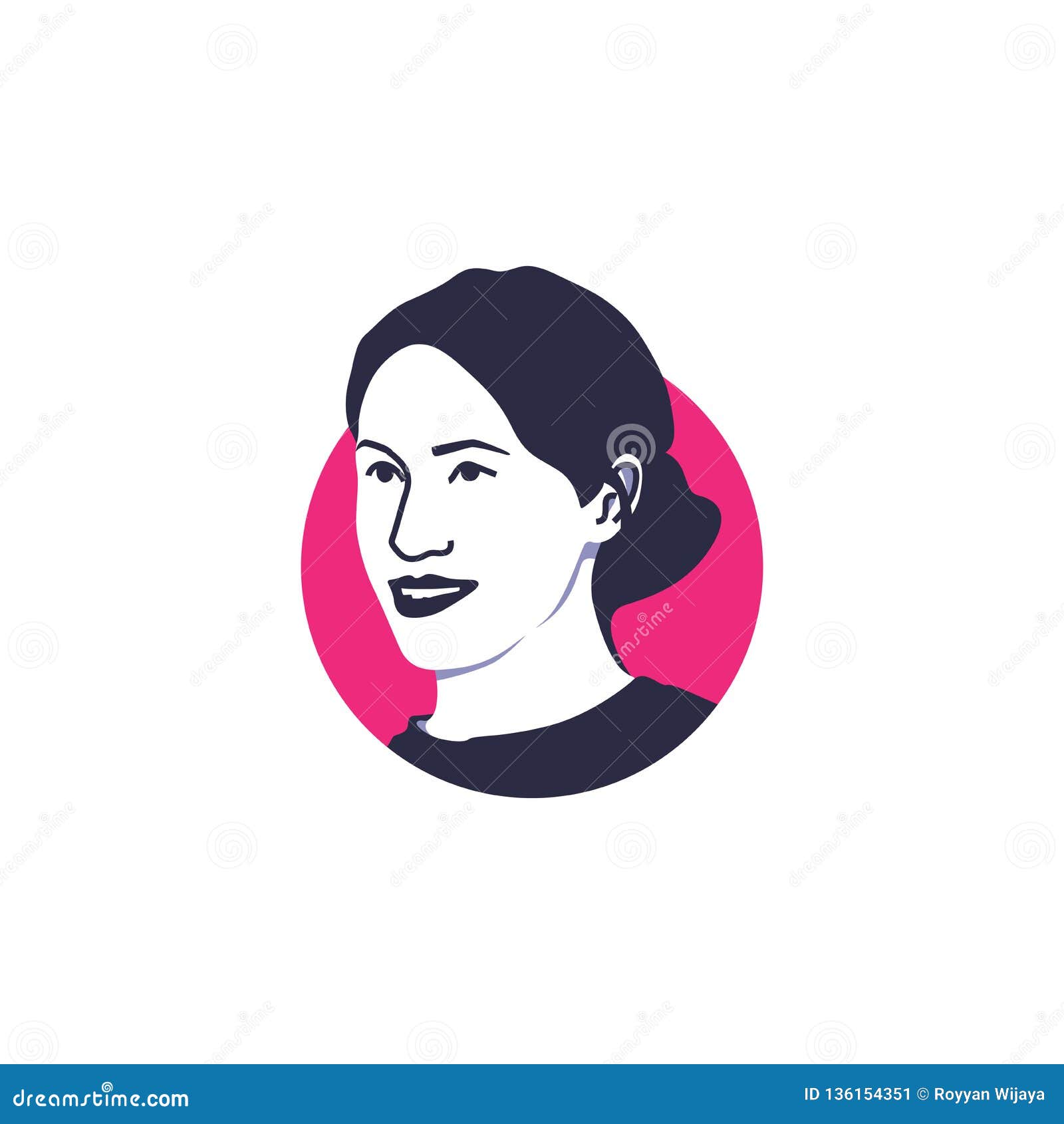 Meghan Markle Pretty Face Vector Illustration Isolated Simple Art Style ...