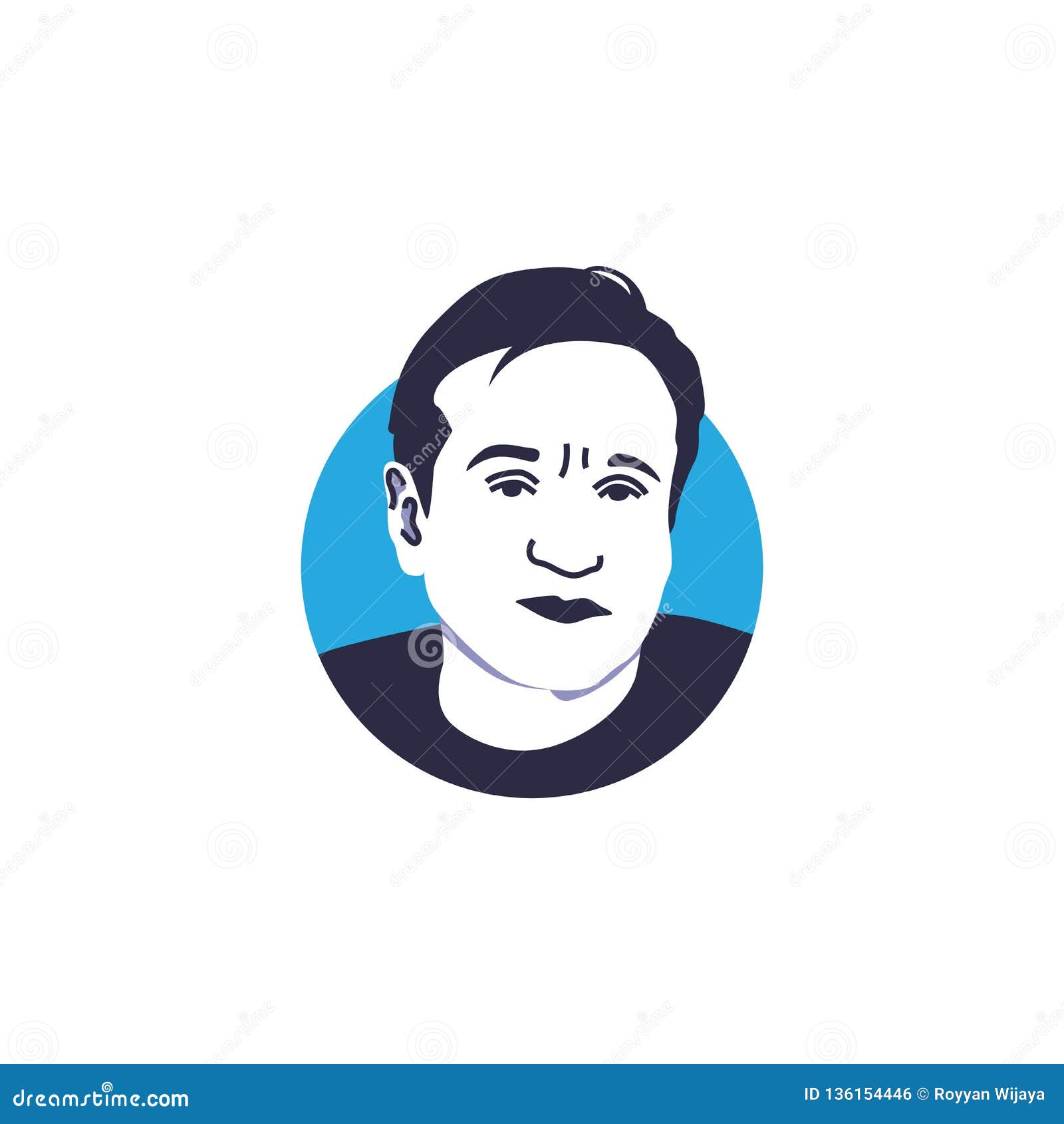 Robin Williams Face Vector Illustration Isolated Simple Art Editorial ...