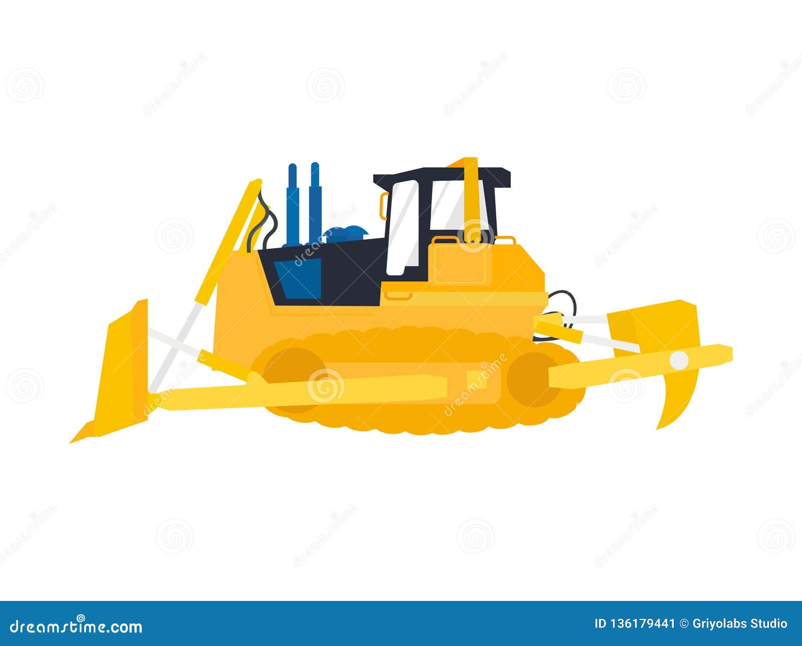 Buldozer Illustration Color Art Royalty-Free Stock Photography ...