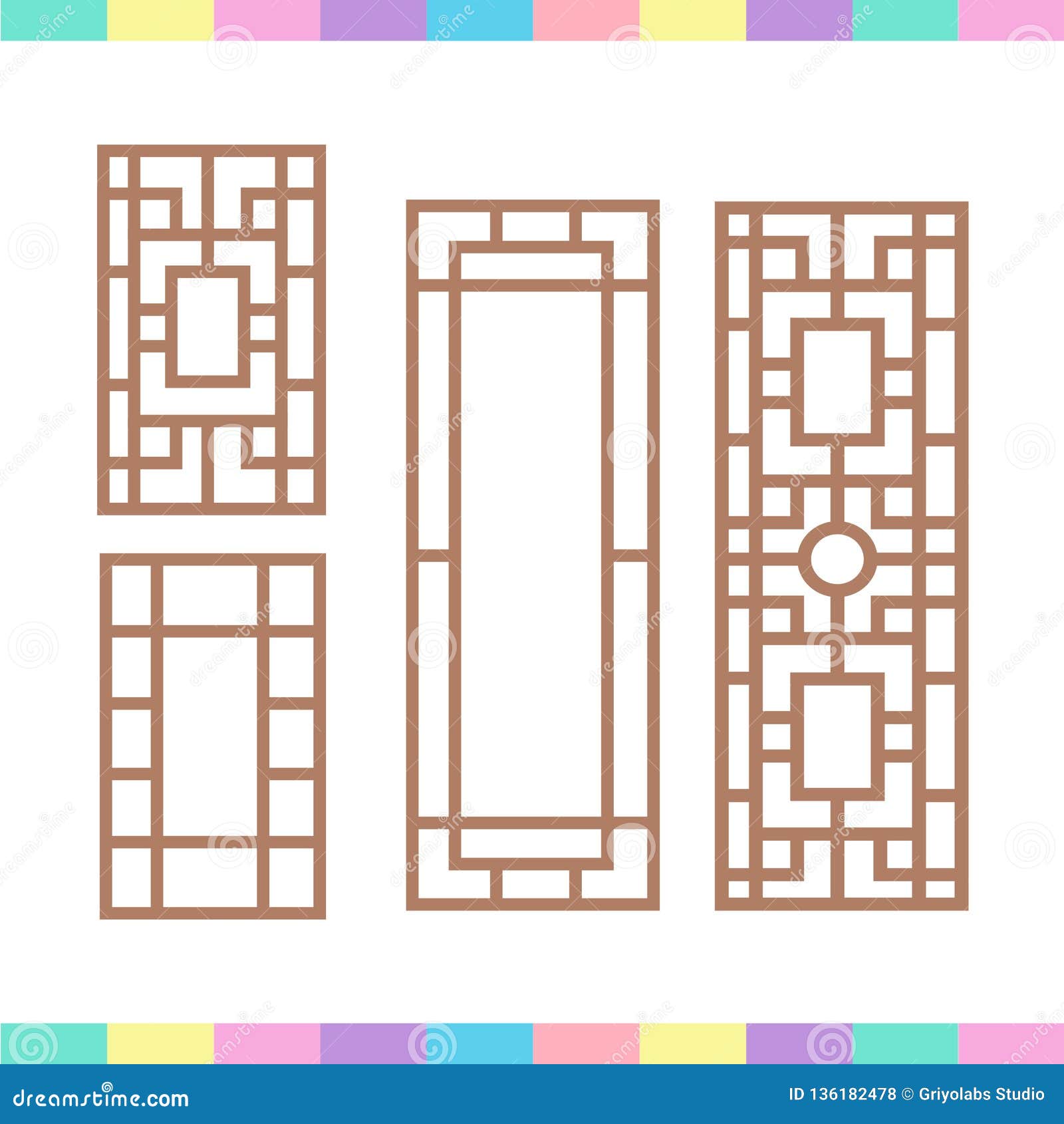 Traditional korean window stock illustration. Illustration of japan ...