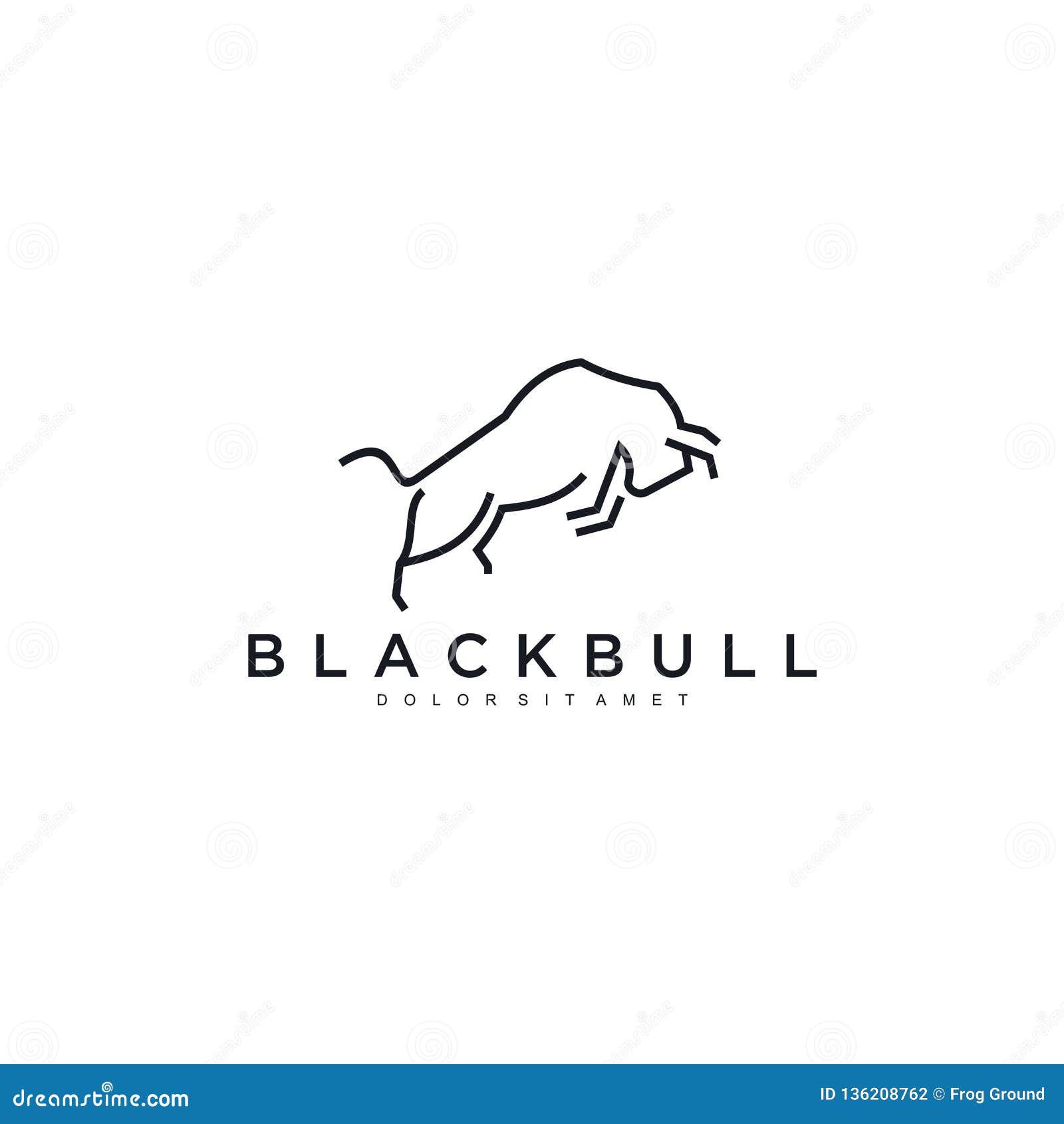 Bull Line Art Vector Illustration | CartoonDealer.com #79108898